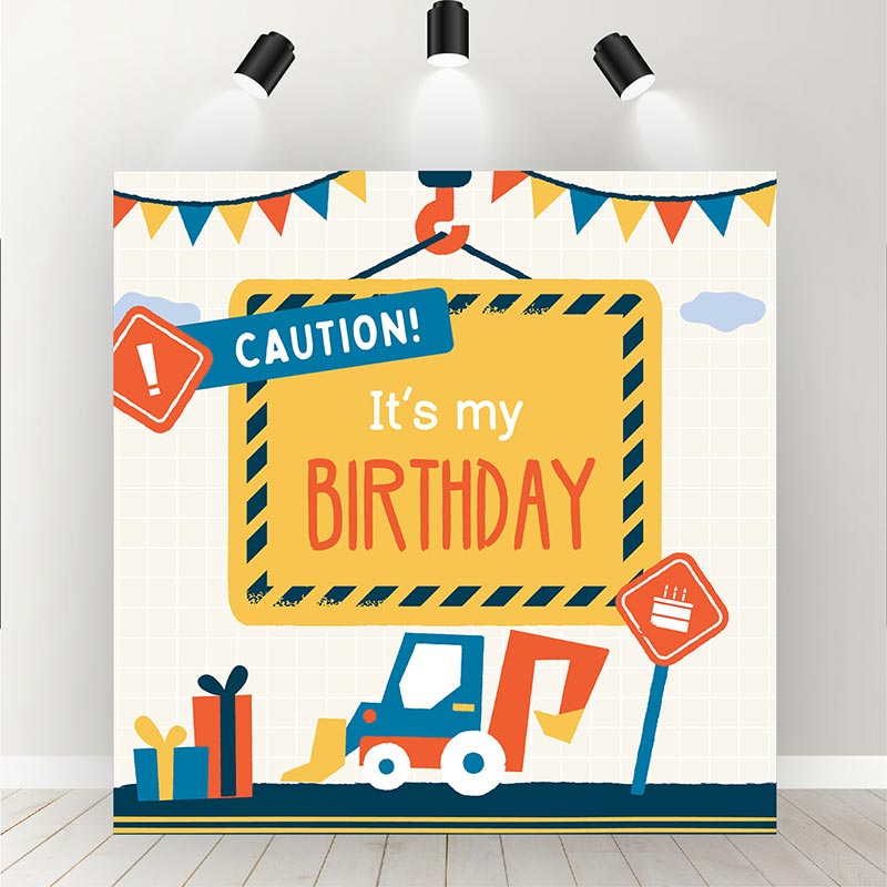 Construction Backdrop – Precious Party Prints