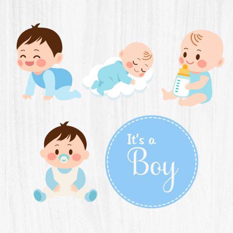 Welcome Baby Boy Cutouts – Precious Party Prints